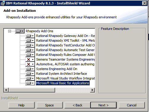 Choose Add-ons to be installed (Additional licenses may be required):